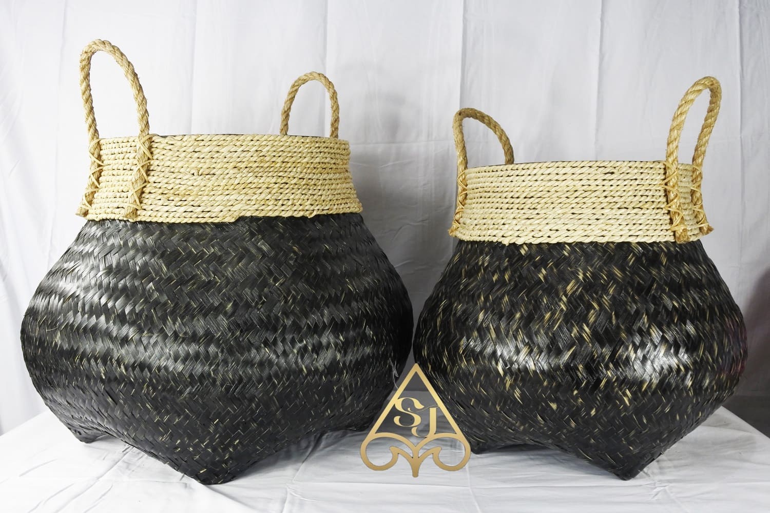 Decorative Barrel Baskets with Handles - Sedaya Java